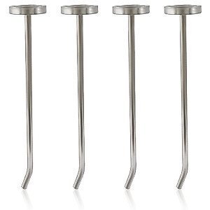 Moicstiy 4 Pack 8 Inch Stainless Steel Coat Hook, Robe Hook Heavy Duty Nose Wall Hooks Bath Towel Hangers for Living Room, Hotel, Bathroom, Kitchen, Garage (Silver)