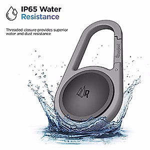 RANGLAND Carabiner AirTag Holder with Keychain - Ultra Durable Shockproof/Waterproof Case with Spring-Loaded Clip (Designed for Apple AirTag) (Aluminum)