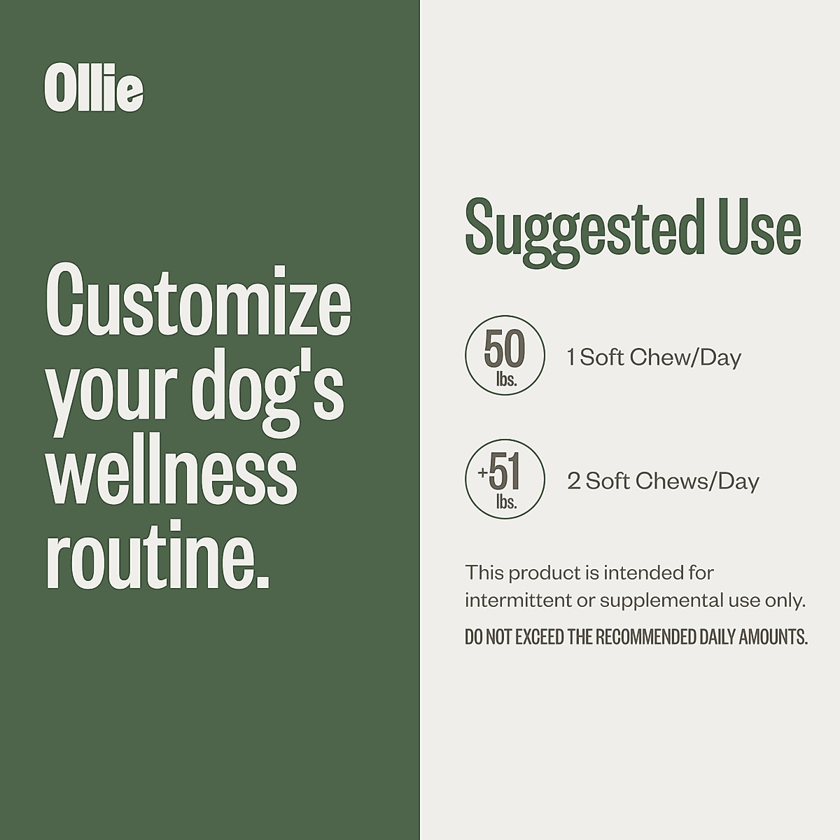 Ollie Belly Rubs Dog Probiotic Chews - Probiotics for Dogs - Dog Upset Stomach Relief - Probiotics for Dogs Digestive Health - Natural Dog Probiotics - Digestive Probiotics for Dogs - 60 Count Appx.