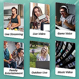 iPhone Microphone Adapter for Live-Streaming Lightning to Microphone & 3.5mm Headphone Adapter with Charging Port iPhone Audio & MIC Splitter Compatible with iPhone 14 13 12 11 SE X 8 7 Plug and Play