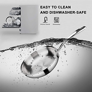 Duxtop Whole-Clad Tri-Ply Stainless Steel Stir-Fry Pan Kitchen Induction Cookware 10 Inches