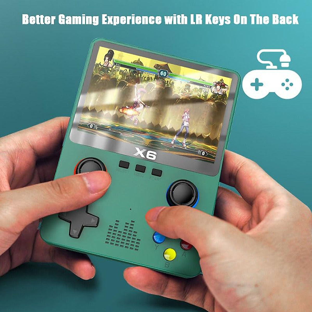 Heavenbird Handheld Game Console, Portable Retro Video Game Console with a 32G TF Card Pre-Loaded 8000+ Games,Dual 3D Joystick,11 Emulators, Rechargeable Battery Support RCA Cable TV Output