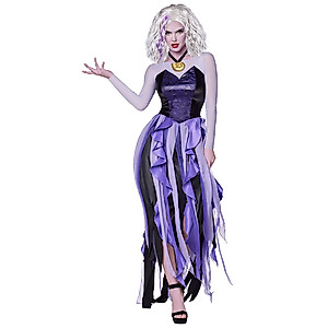 Spirit Halloween The Little Mermaid Adult Ursula Costume - Disney Villains | Officially Licensed | Group Costume - XL