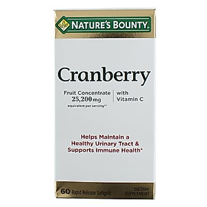 Nature's Bounty Cranberry Dietary Supplement 60 Soft Gels
