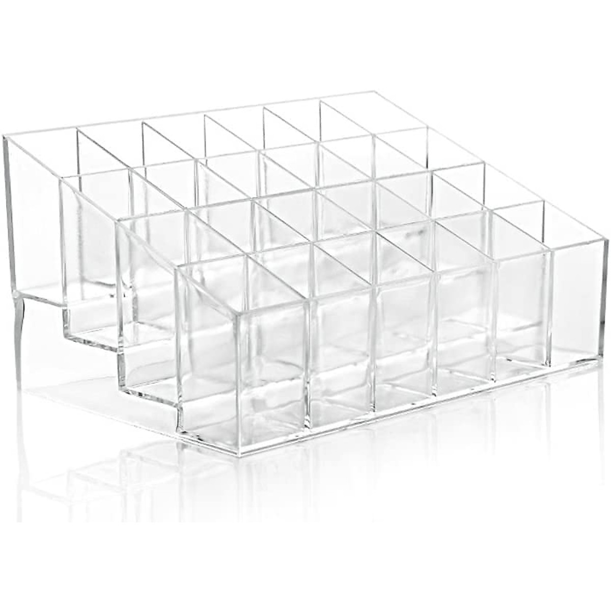 Lipstick Holder Acrylic Lipstick Organiser Makeup Brush Holder Cosmetic Organiser Makeup Sorting Box Cosmetic Ice Box Lipstick Display Rack 24 Stand Practical Design