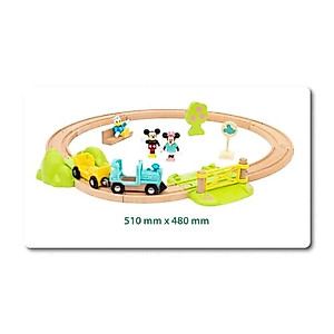 BRIO 32277 Mickey Mouse Train Set - Wooden Railway Adventure | FSC-Certified Wood | Magnetic Couplings | Skill Development Toy | Ideal Gift for Kids