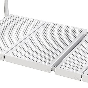 DecoBros Under Sink 2 Tier Expandable Shelf Organizer, White