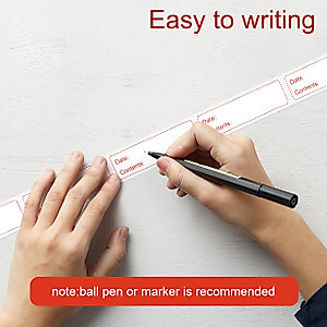 300pcs Removable Freezer Labels, Yoget 1 x 3 Inch Food Storage Stickers, Refrigerator Freezer Paper Label Easy Clean Leaves No Residue, 2 Color Food Labels Roll