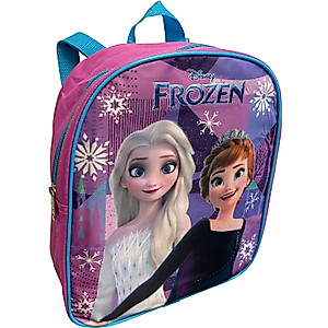Ruz Frozen Anna And Elsa Toddler Girl 12 Inch Mini Backpack (Pink-Blue)