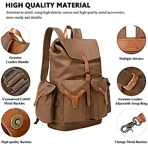 G-FAVOR Travel Backpack for Men Women, 40L Extra Large Canvas Backpack High Density Detachable Rucksack Daypack Weekender Bag for Outdoor Hiking Camping School