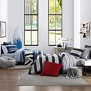 Nautica- Queen Duvet Cover Set, Cotton Reversible Bedding with Matching Sham(s), Designer Home Décor (Lawndale Grey, Queen)