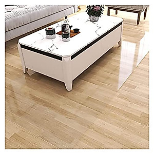 Clear PVC Desk Chair Mat 2mm Rectangle Plastic Vinyl Floor Carpet for Kitchen for Hard Floor, Transparent Nonslip Wear Resistant Desk Mat for Office Hallway Kitchen,30/40/50/60/70cm Wide for Office &