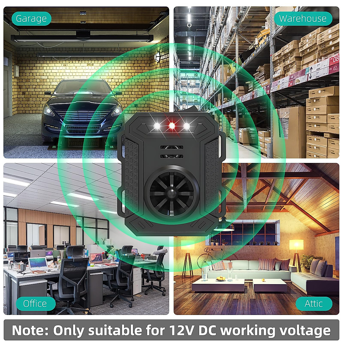 2024 Upgraded Car Mouse Repellent Under Hood Mouse Repellent for Cars with Ultrasonic Strobe Light to Scare Away Rodent Squirrel Repellent for CarEngine Truck RV Warehouse Vehicle Protection(2 Pack)