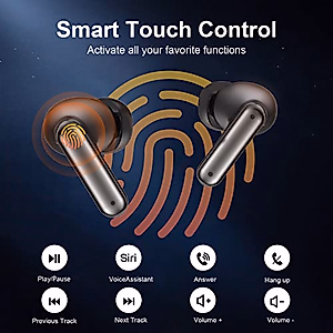 ZIUTY Wireless Earbuds, V5.3 Headphones 50H Playtime with LED Digital Display Charging Case, IPX5 Waterproof Earphones with Mic for Android iOS Cell Phone Computer Laptop Sports