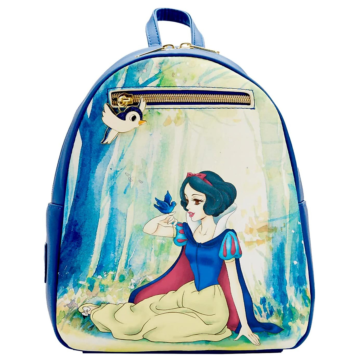 Loungefly - Disney - Snow White in The Forest - Mini Backpack Purse With Bluebird Charm