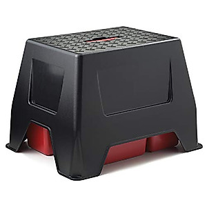 LITTLE GIANT Stable Storage Box and Stool DuraTote Stool and Tote Box with Carrying Handle (Red) (Item No. DTSSRED)