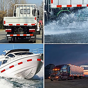 STAPEST DOT Reflective Tape Red & White, 2 Inch x 30 Feet - High Visibility Trailer Reflective Tape Outdoor Waterproof and Weather Resistant – Suitable for Trucks and Cars (Pack of 1)