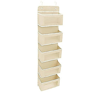 NC Hanging Handbag Organizer for Wardrobe Closet Transparent Storage Door Wall Clear Sundry Room Bedroom Bathroom Gray Hanger Pouch