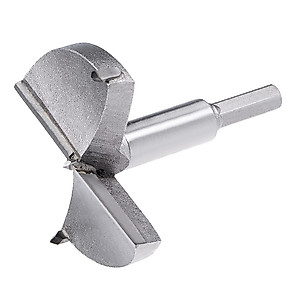 uxcell Forstner Drill Bits 85mm, Tungsten Carbide Wood Hole Saw Auger Opener, Woodworking Hinge Hole Drilling Boring Bit Cutter (Gray)