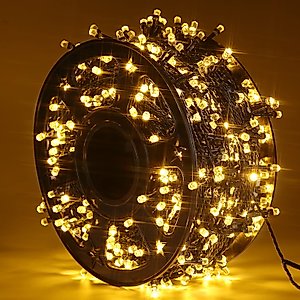 Marchpower Easter Twinkle Lights 328ft 1000 LED with 8 Modes and Memory, Diamond Shape Cristmas String Lights Plug in - Indoor Outdoor Waterproof Romance Wedding Home Garden Party Decor, Warm White
