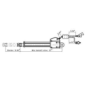 Kaidi Linear Actuator Model KDYJT006-20 Power Recliner Lift Chairs Motor Replacement
