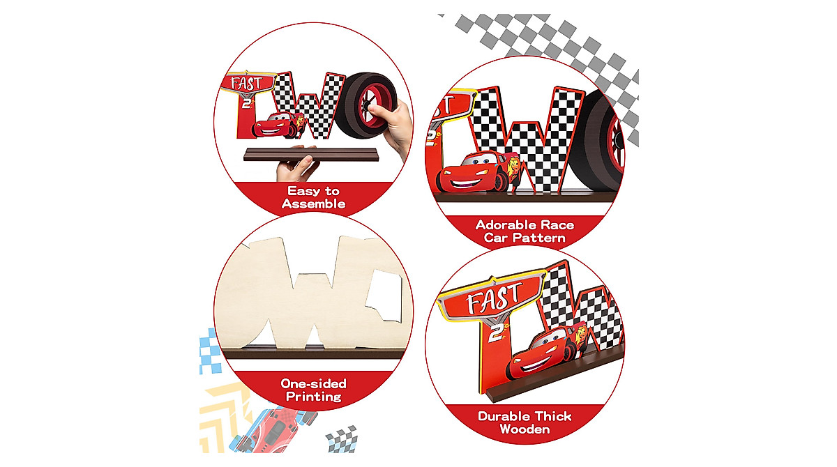 Race Car Table Centerpieces for Kids' Birthday Parties