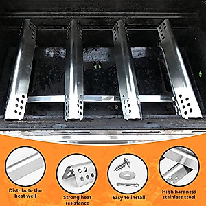 Hisencn Grill Replacement for Charbroil Performance 475 4 Burner 463347017 463377319 463376017 463335517 463342119 463347418 463377017 463342118 G470-5200-W1 Burner G470-0004-W1A Heat Plates