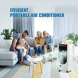 Portable Air Conditioner WANAI 8,000 BTU ASHARE Portable AC Unit, Built-in Dehumidifier & Fan Mode, Remote Control and Window Installation Kit Included, LED Display, for Home Office Garage Business