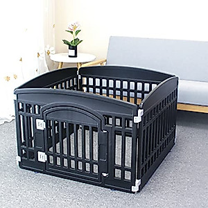 PET SHINEWINGS 4-Panel Pet playpen with Door,Dog playpen Indoor and Outdoor,Dog frence playpen Cat Dog Kennel for Medium and Small Dogs