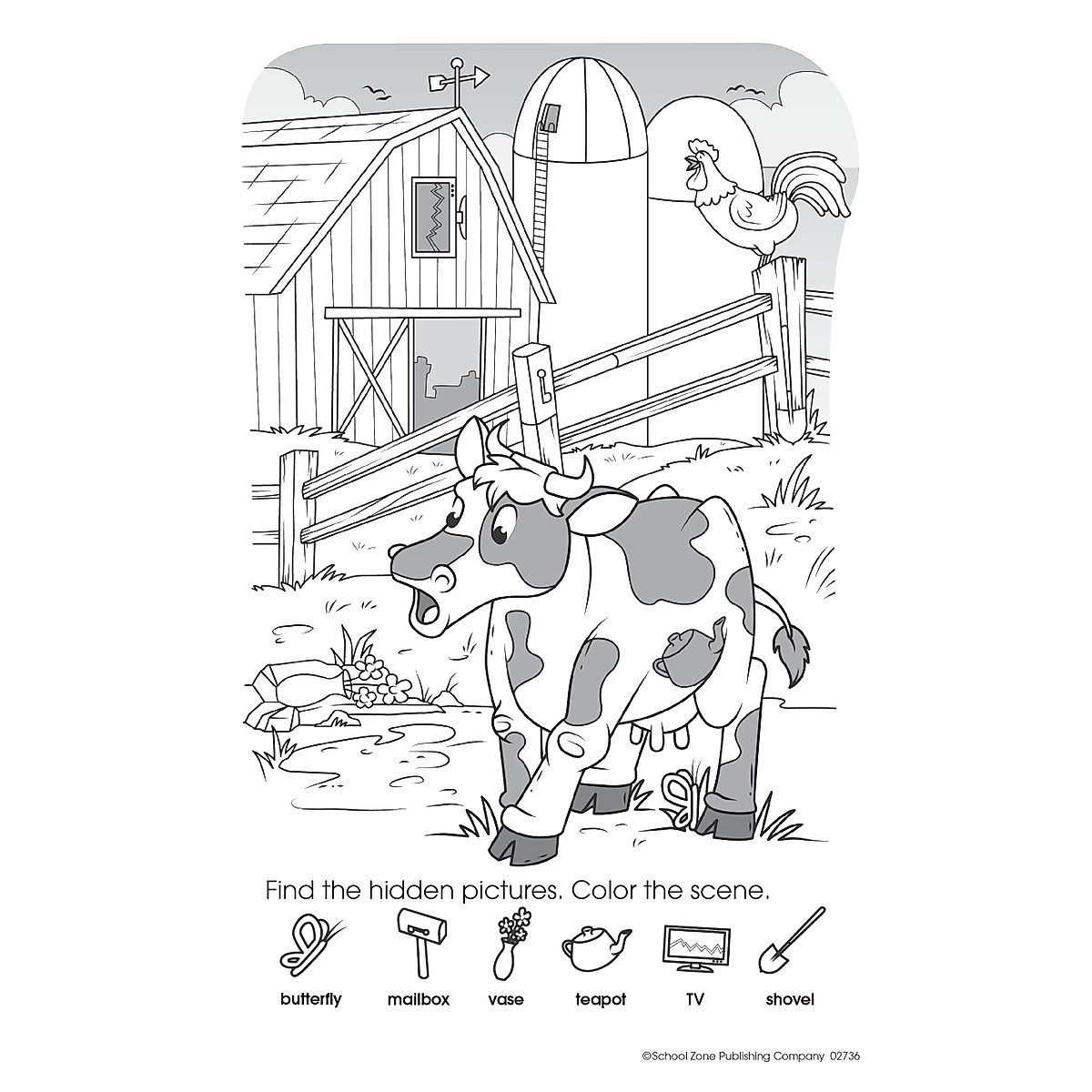 School Zone - My First Hidden Pictures Workbook - Ages 4 to 6, Preschool to Kindergarten, Activity Pad, Search & Find, Picture Puzzles, Coloring, and More (School Zone Little Busy Book™ Series)