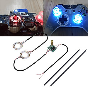 7 Color LED Light Analog Thumb Sticks Thumbstick Mod for PS4 for One Controller(Black)