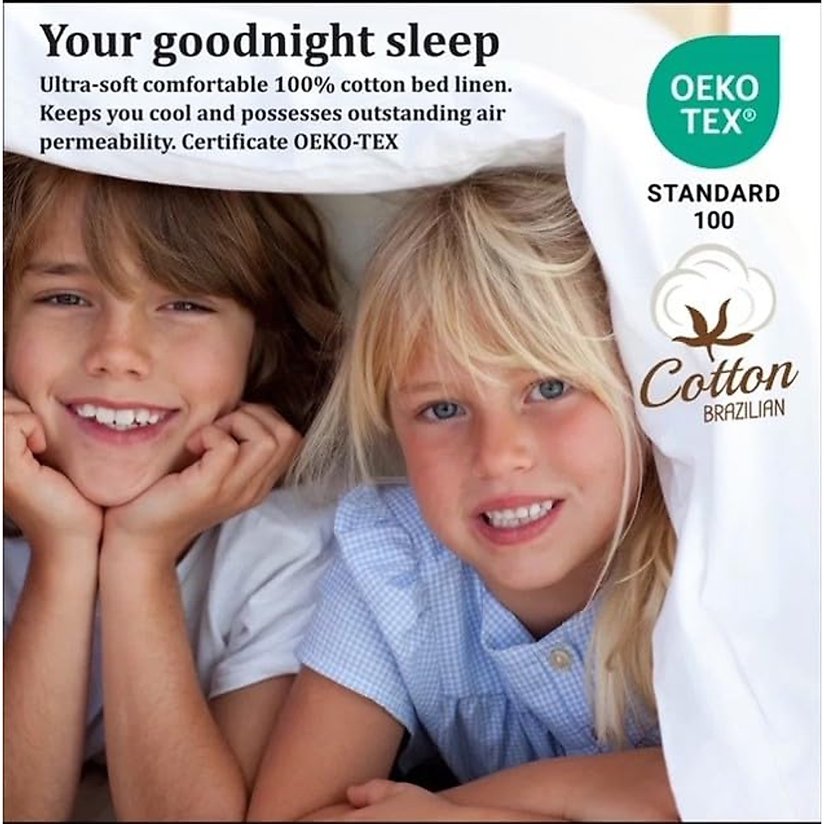 Bedlovesoft 100% Cotton Double Bed Linen 5 Pcs Twin Size | 4 Pillowcases Satin Duvet Cover Linen - Embroidery | Ultra Soft Breathable and Shrink Free - Grey, White Bedding