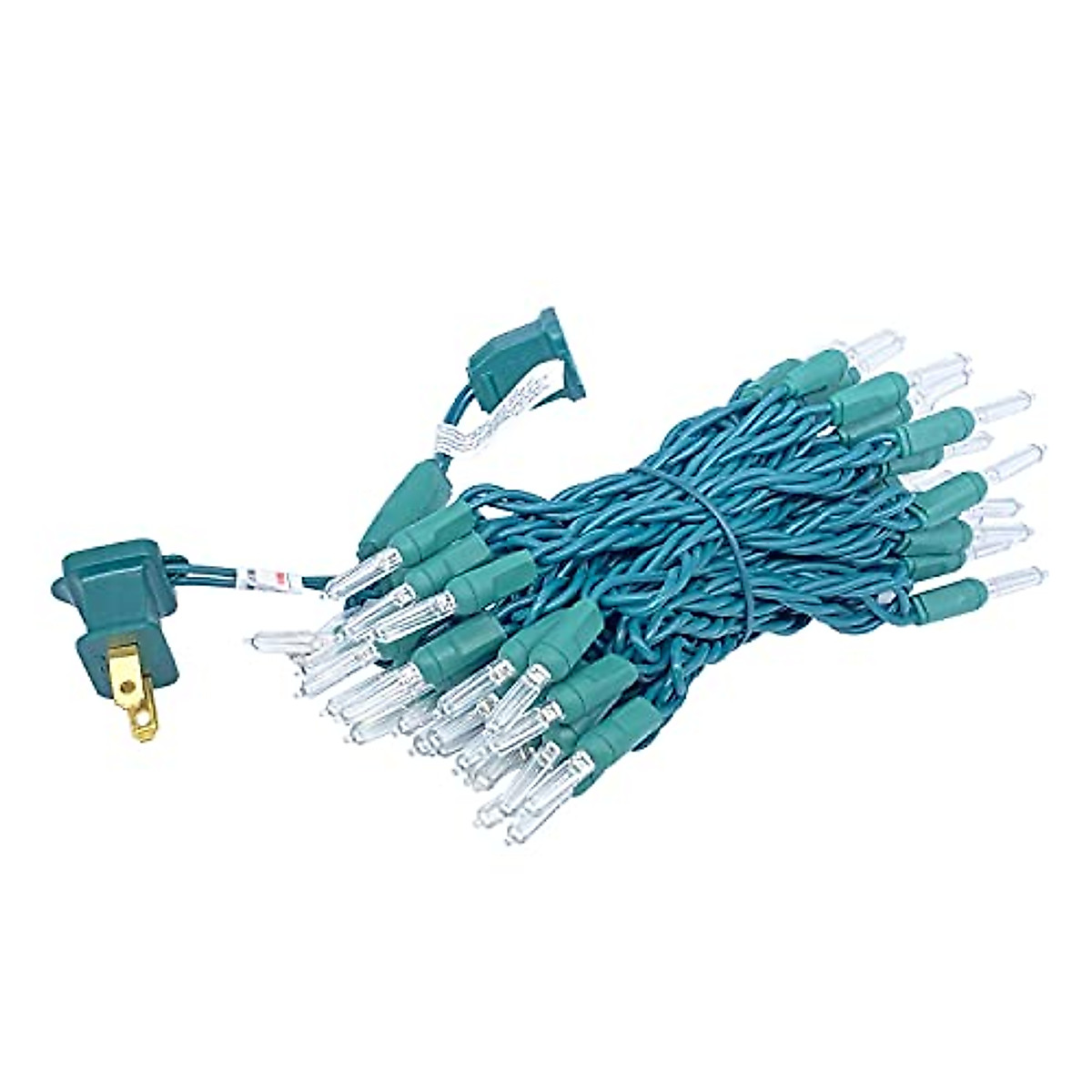 yongzhenlite UL List 50 Count LED T5 String Lights Mini Christmas Lights for Indoor and Outdoor Garden Patio Wedding Trees Decoration,17Ft Green Wire(Warm White)