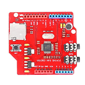 TECKEEN VS1053 MP3 Player Shield Record Circuit Board Module for Arduino with TF Card Slot