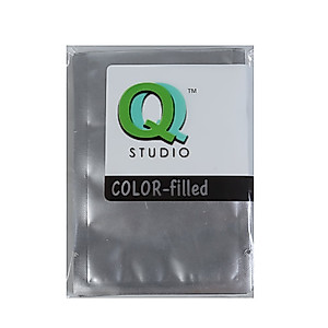 QQ Studio 200 PCS Metallic Mylar Foil Open Top Sealable Bags (6x9cm (2.3x3.5"), Silver)