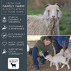 Mohair Wool Throw Blanket - 55% Mohair 34% Wool, Ultra Soft and Fluffy, Warm and Cosy Ethically-sourced Mohair and Wool Throw. 71” x 51”. Hemp Carrier Bag Included (Otago Spring)