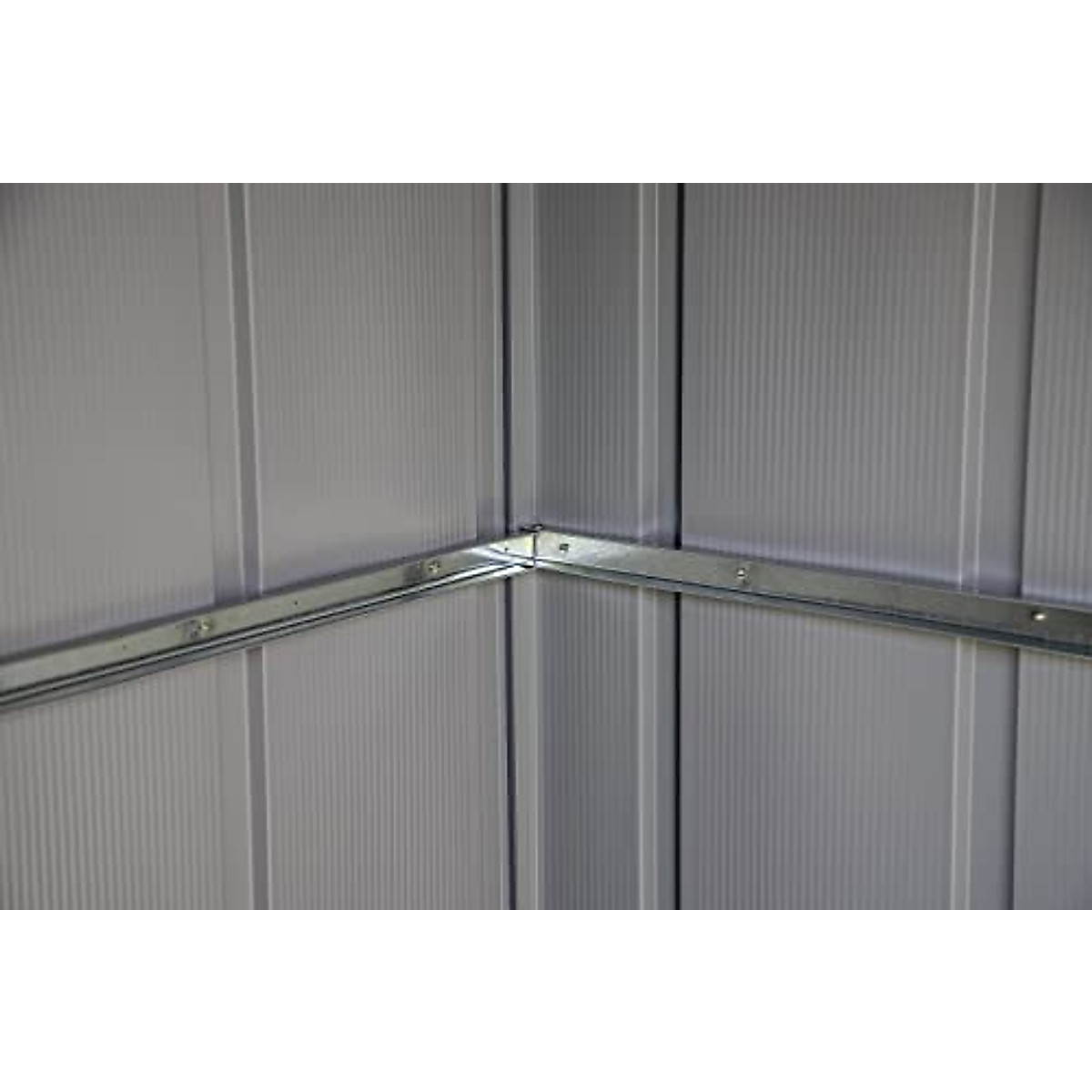 Arrow Classic Steel Storage Shed, 10x4, Flute Grey