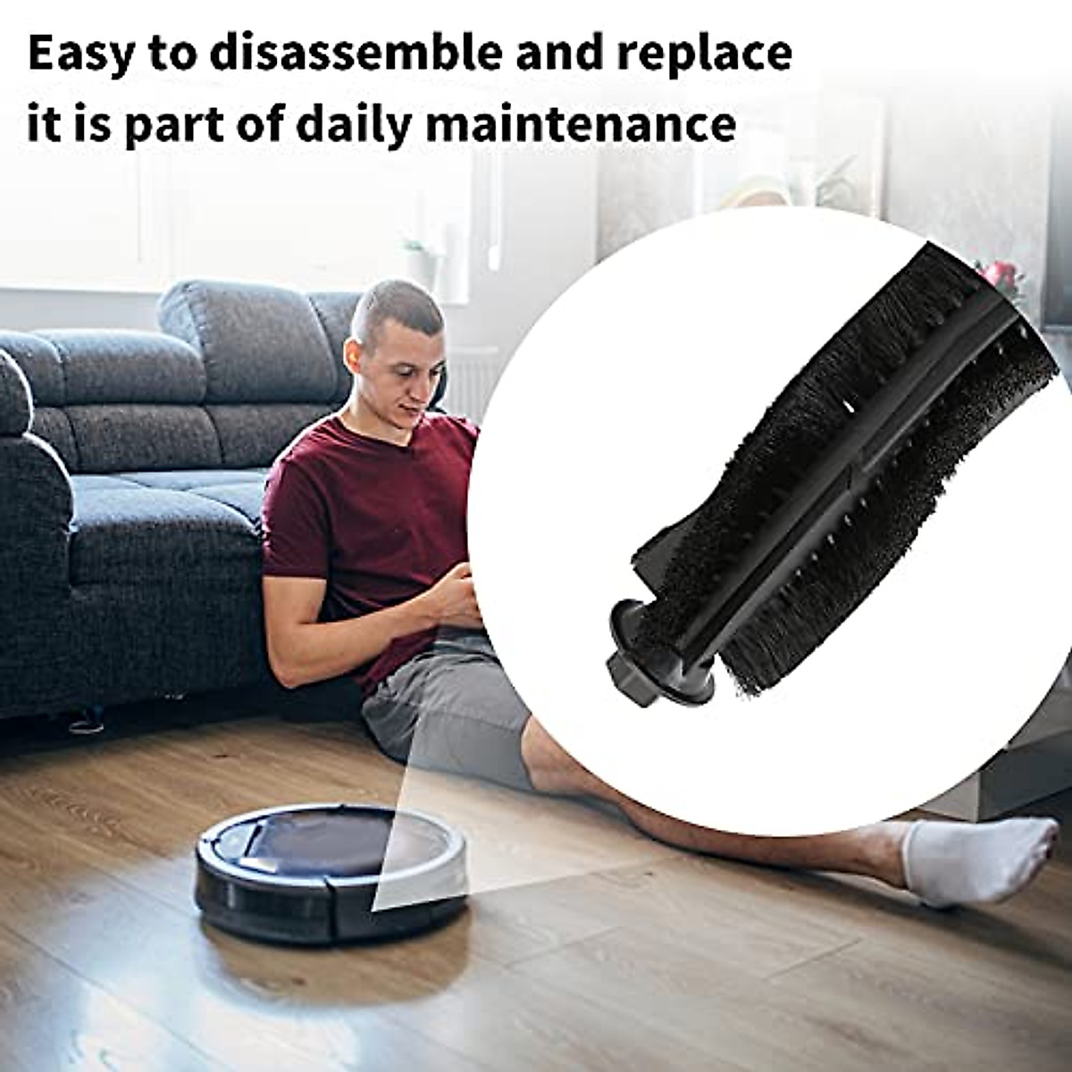 GLOGLOW Replacement Main Brush Parts, Sweeper Accessories Main Brush Roller Brush Replacement for Proscenic M7 Pro M7 MAX M8 Sweeper PartsAttachments