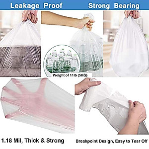 Biodegradable Garbage Bags, 3-5 Gallon Small Trash Bag, Compostable Waste Bags Wastebasket Trash Can Bin Liners for Bathroom Bedroom Office