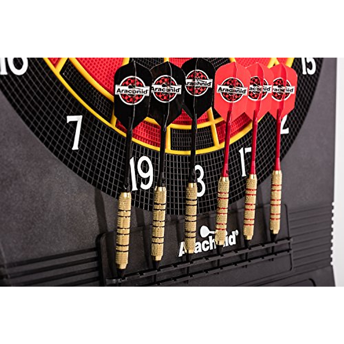 Arachnid Cricket Pro 670 Tournament-Quality Dartboard with 35 Games and 318 Variations (6 Cricket Games) , Black