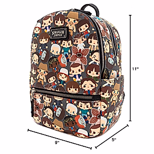 Loungefly Stranger Things Baby Characters Chibi All Over Print Mini Backpack