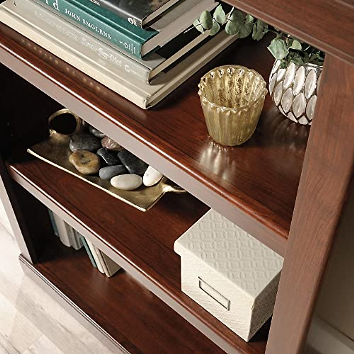Realspace® 45"H 3-Shelf Bookcase, Mulled Cherry