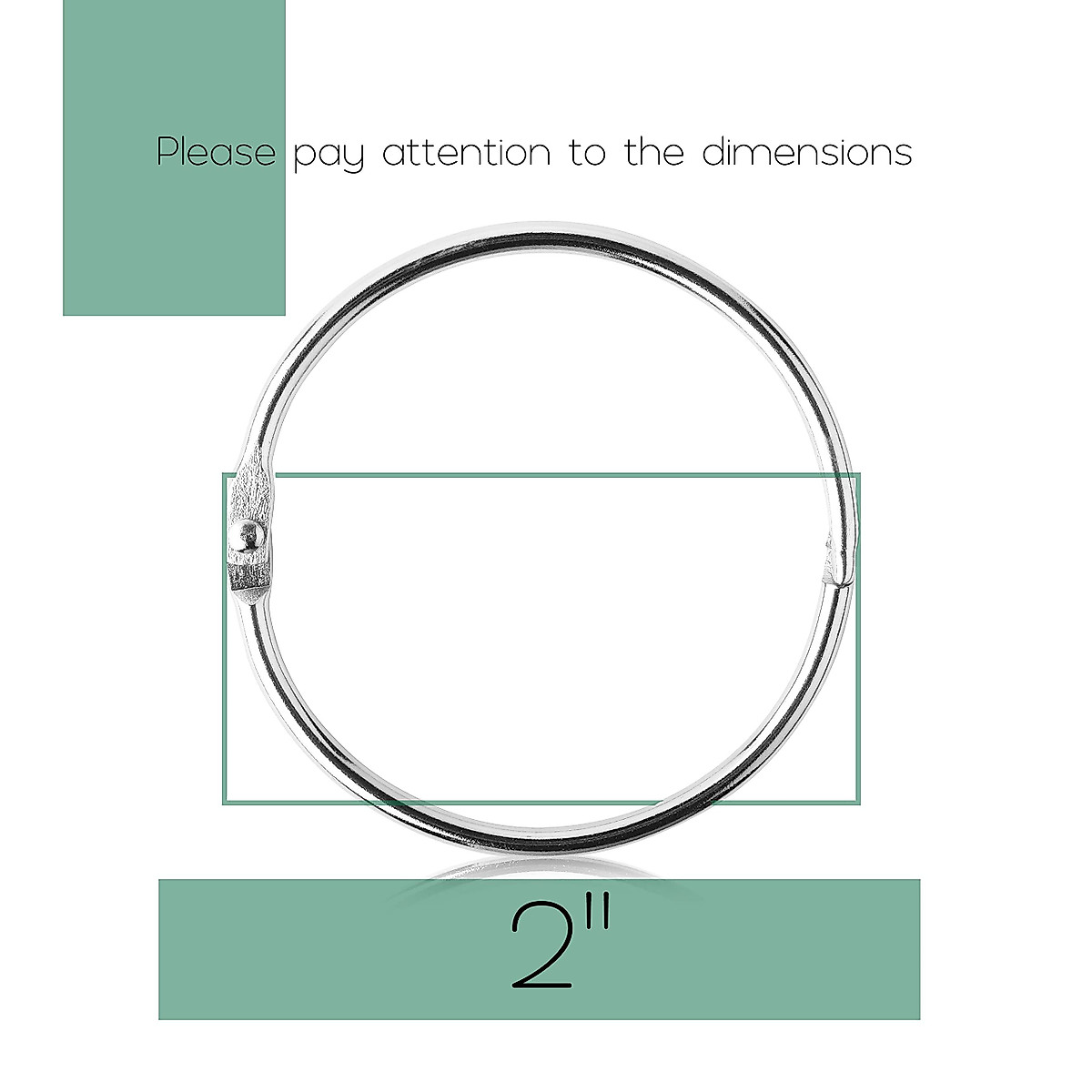 Mr. Pen- Loose Leaf Binder Ring, 20 Pack, 2 Inch, Binder Rings, Book Rings, Metal Rings for Index Cards, Rings for Flash Cards, Flash Card Rings, Index Card Rings, Clip Rings, 2 Inch Binder Rings