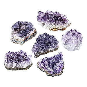 CrystalTears Amethyst Crystal Geode Cluster Raw Amethyst Rock Quartz Healing Crystals Druzy Geode Mineral Specimen Gemstone for Meditation Reiki Healing Home Decor 0.22-0.44 lb