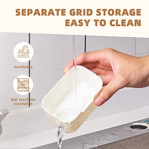 Capella Edge Snack Box - Divided Clear Serving Tray, 4 Compartments for Snacks, Fruits, Nuts, Candy - Portable for Parties, Picnics, Travel, and Entertaining