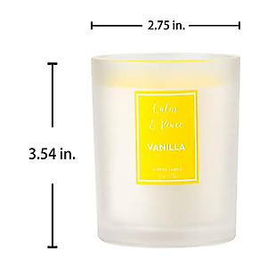 Vanilla Scented Candles for Home Aromatherapy Candle Gifts for Women, Long Lasting Glass Jar Soy Candle Help Relaxing Stress Relief Cool Meditation Healing Calming