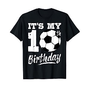 It's My 10th Birthday Soccer Player 10 Bday Party Team T-Shirt