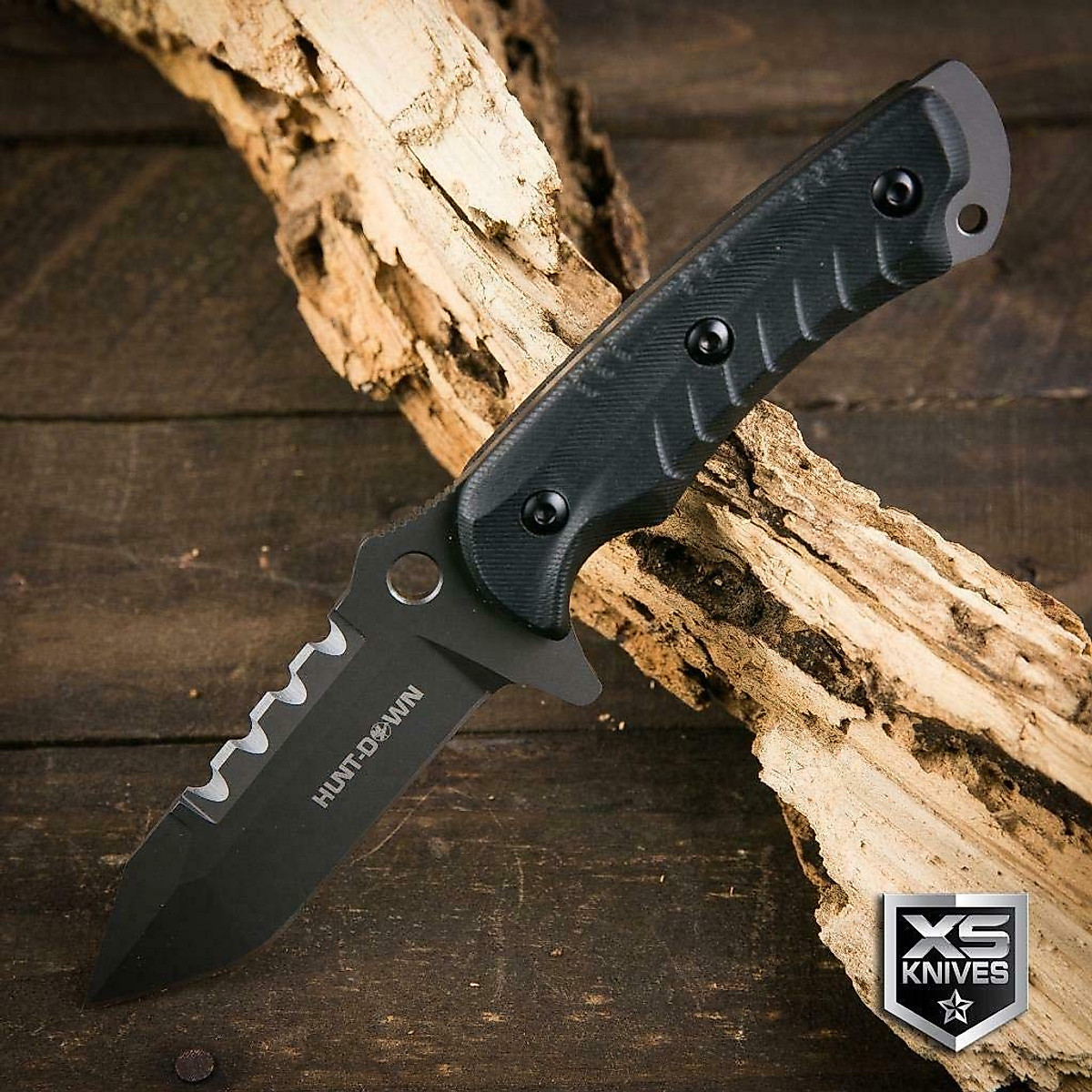 Tanto Survival Fixed Blade Hunting Knife G10 Handle Full Tang Quick Release Kydex Sheath by Survival Steel