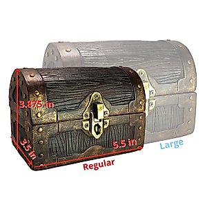 Galdor's Guild Mimic Dice Chest Storage Box | Free Lock & Key | Compatible with Dungeons & Dragons Players, Dungeon Master/DM RPG Gaming | Holder Vault Case | Holds 4 Sets of Polyhedral Dice (Regular)