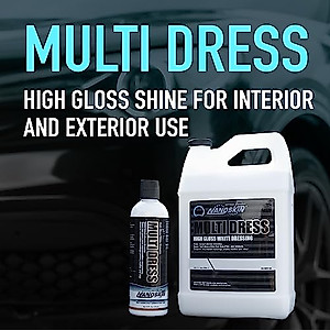 Nanoskin MULTI DRESS All Purpose Dressing 1 Gallon - Interior & Exterior Dressing for Car Detailing | Works on Tire, Vinyl, Rubber, Plastic & Trim | Safe for Cars, Trucks, Motorcycles, RVs & More